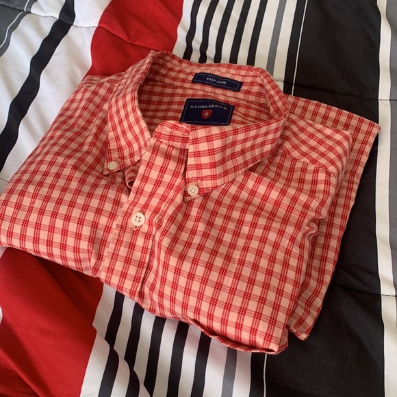 Saddlebred | Shirts | Red Xxl Button Up Saddlebred Dressed Shirt | Poshmark